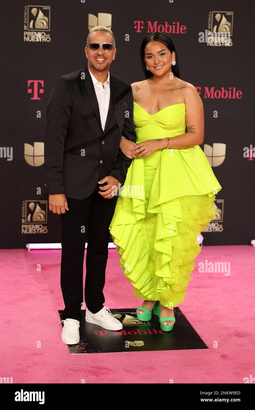 MIAMI, FL-FEB 23: Norberto Velez and guest are seen during Univision ...