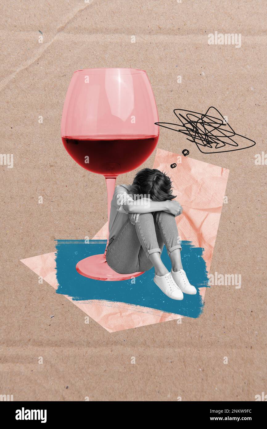 Banner poster collage of sad lady suffer terrible offense boyfriend ...