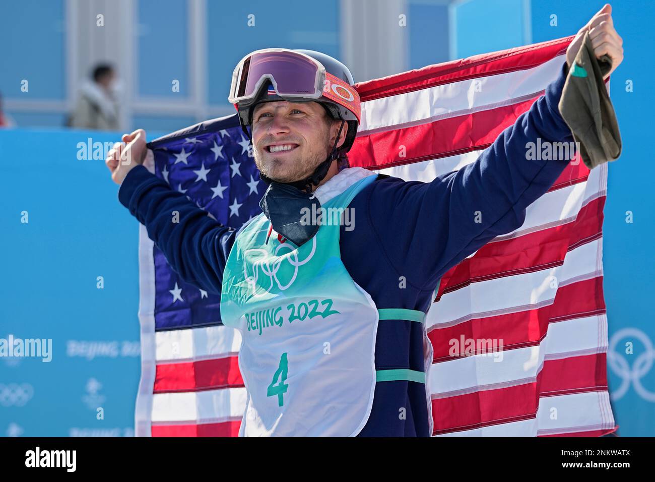 Colby Stevenson celebrates his silver medal in Big Air at the 2022 ...