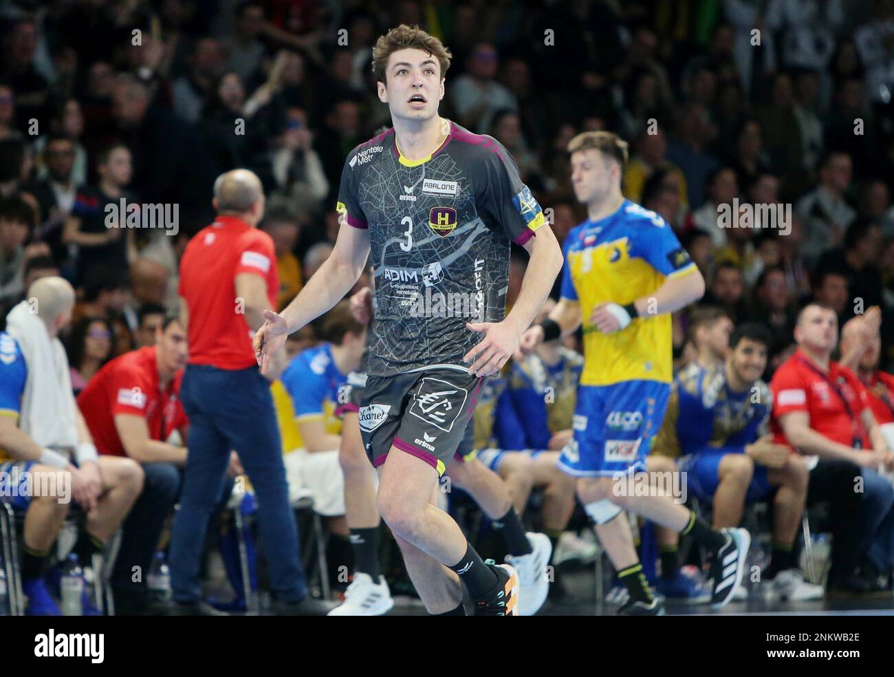 Thibaud Briet of Nantes during the EHF Champions League Handball match ...