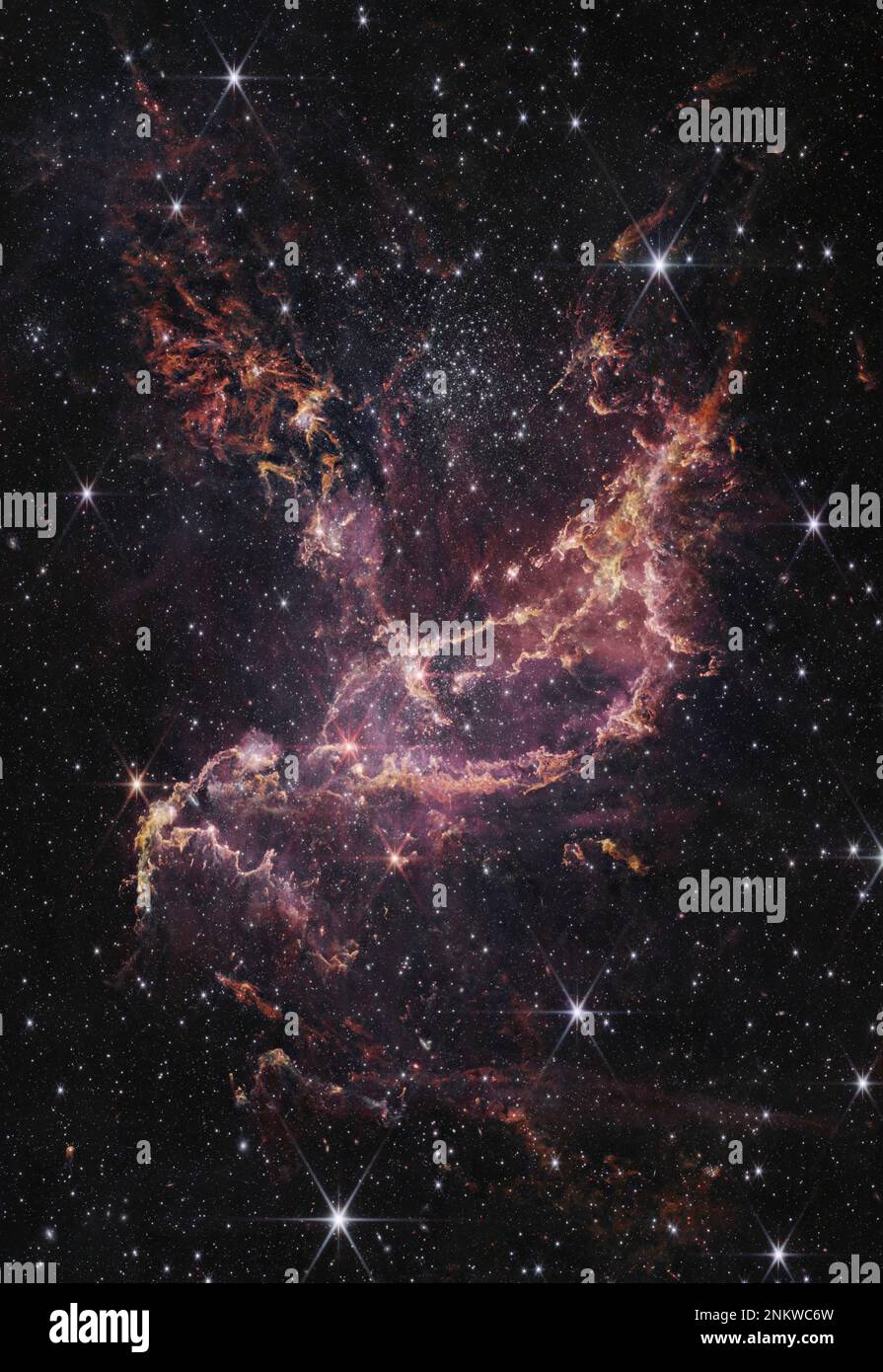 NGC 346 open star cluster, JWST image Stock Photo - Alamy