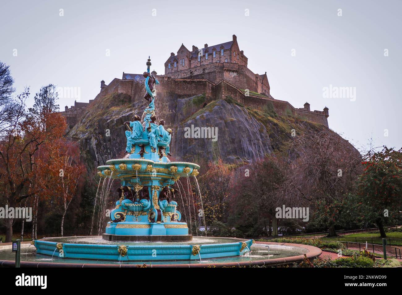 Edinburgh Scotland Ross Fountain Stock Photo - Alamy