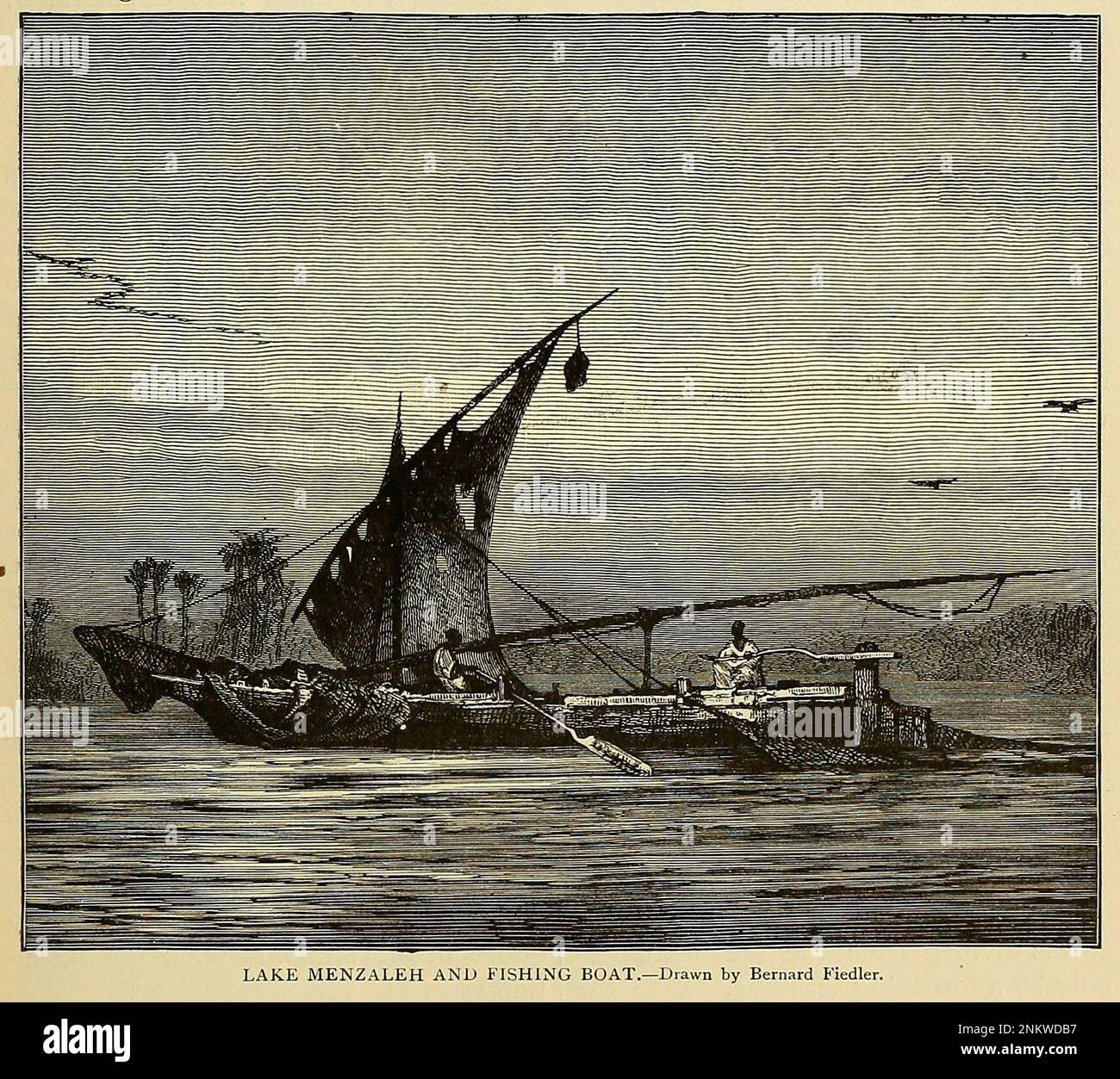 LAKE MENZALEH AND FISHING BOATBook XVIII the Hamites from Cyclopedia ...