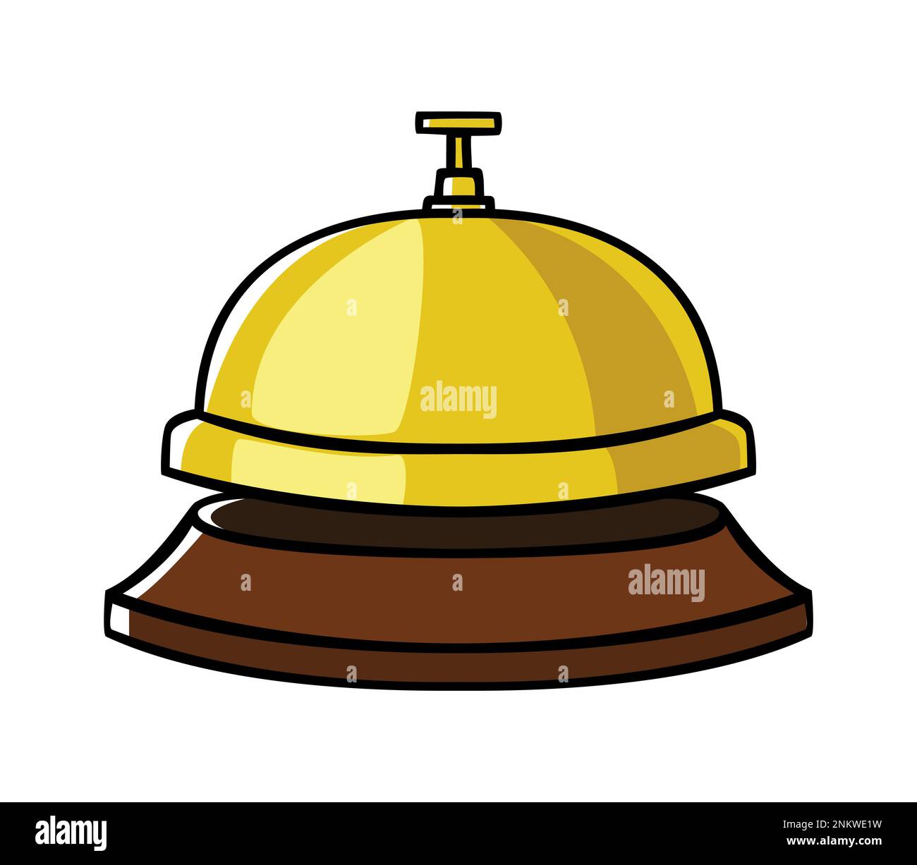 Desk bell icon line Cut Out Stock Images & Pictures - Alamy