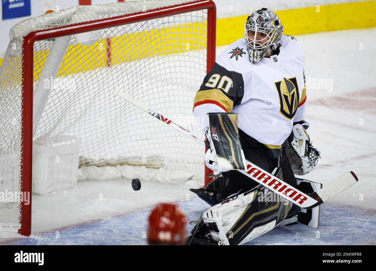 Vegas Golden Knights goalie Robin Lehner looks back as the Calgary ...
