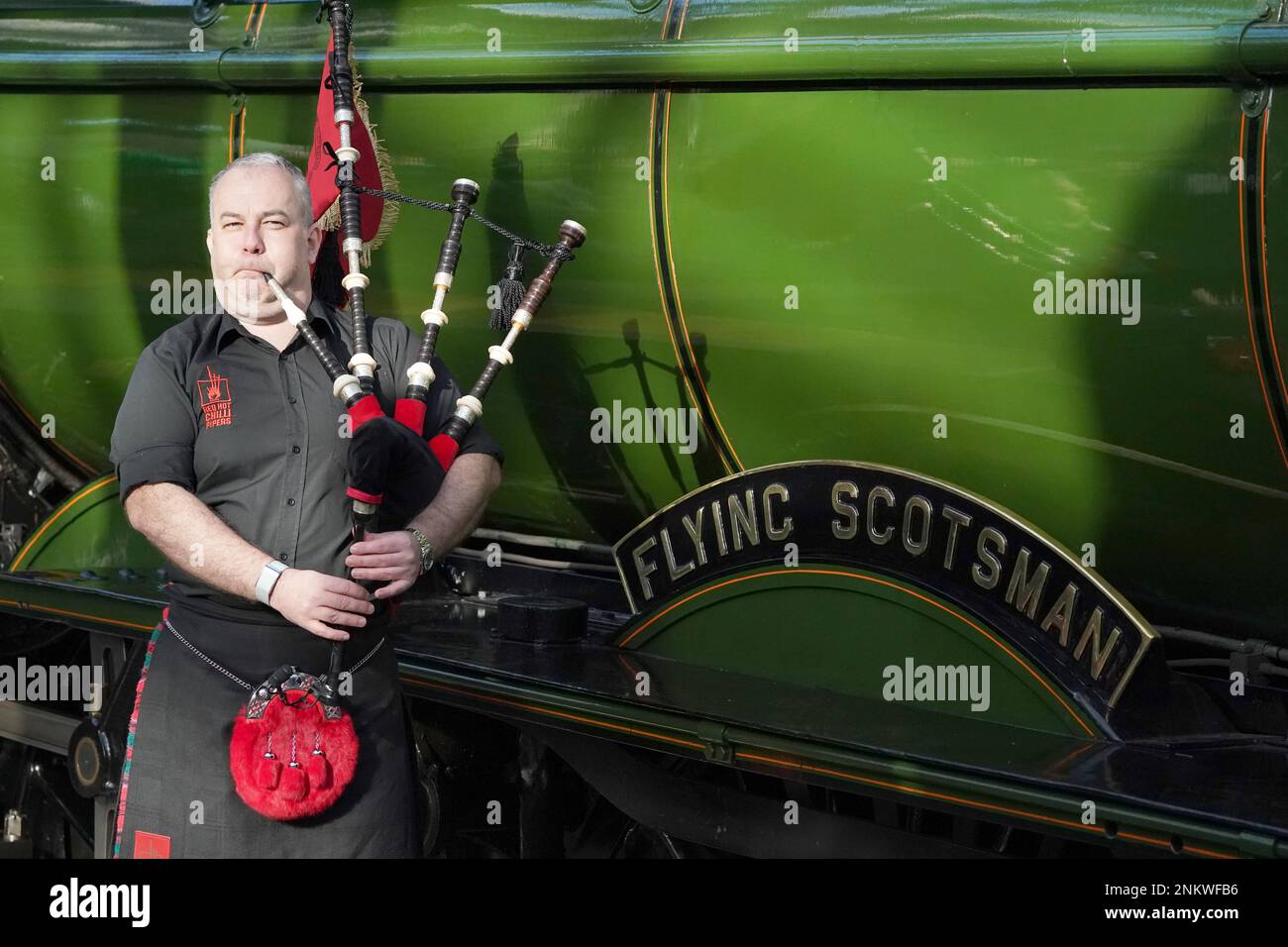 Piper Kevin MacDonald from the Red Hot Chilli Pipers, during an event ...