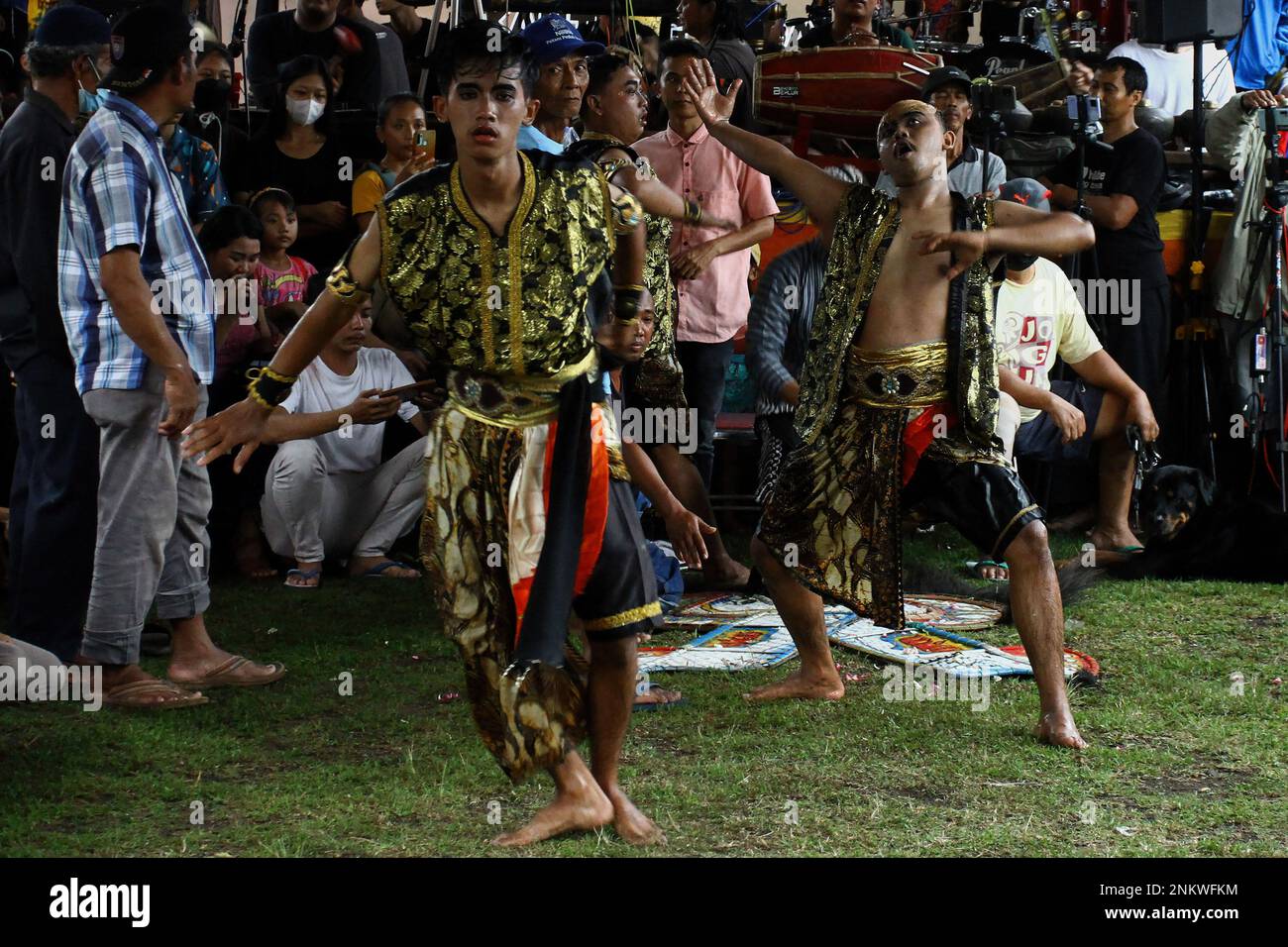 Sleman, Indonesia, 23/02/2023, Dancers perform during the Kuda Lumping ...