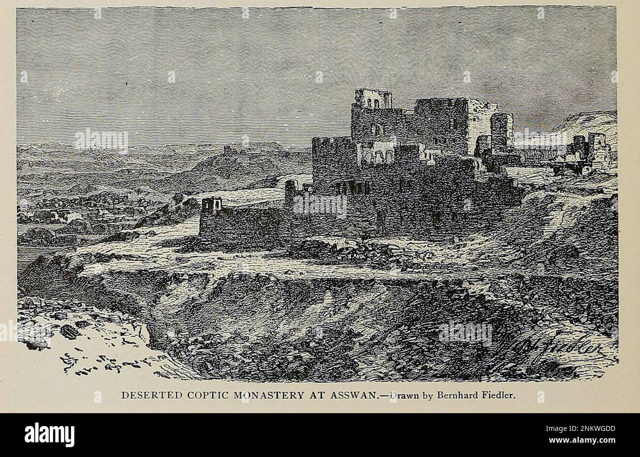 Deserted Coptic Monastery at Asswan or Aswan from Book XVIII the ...