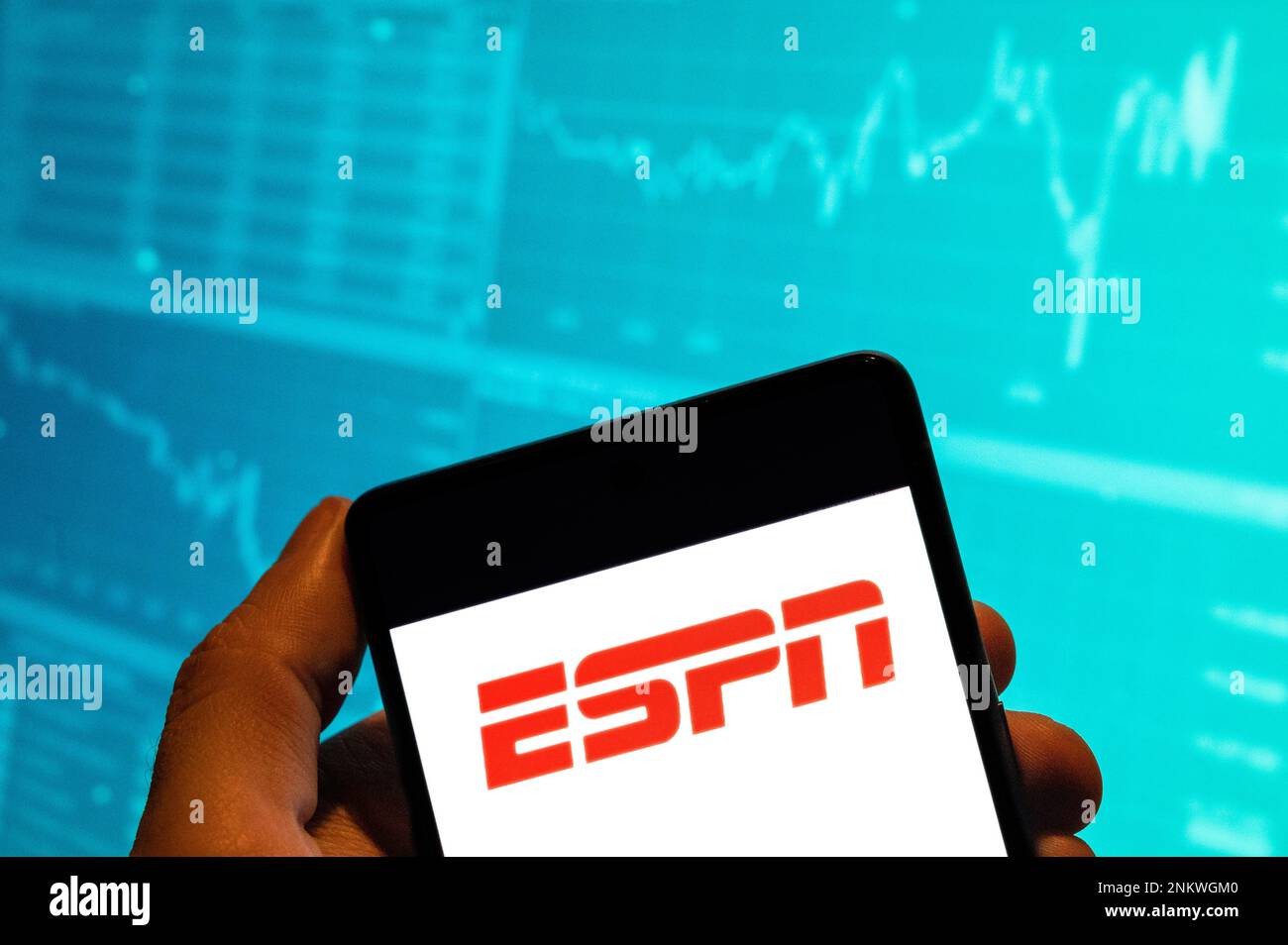 In this photo illustration, the American sports media conglomerate ...