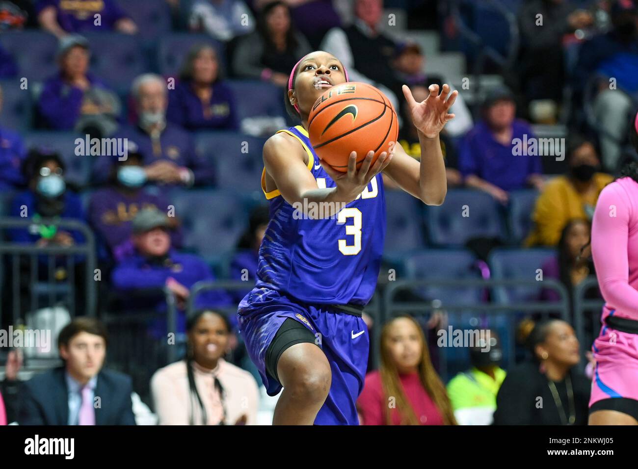 OXFORD, MS - FEBRUARY 07: LSU Lady Tigers guard Khayla Pointer (3) goes ...