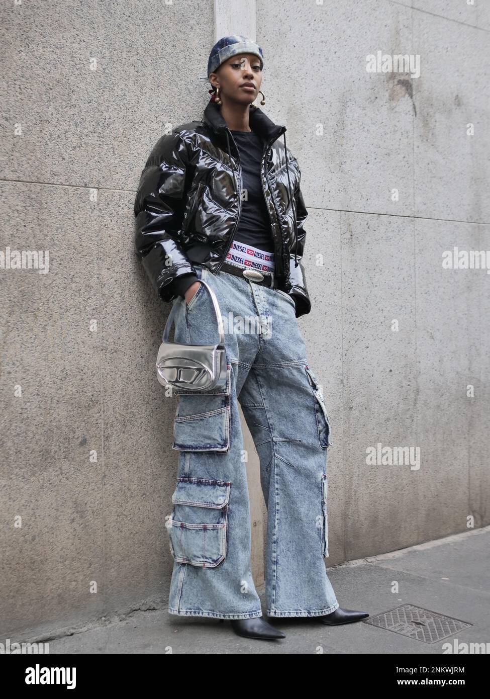 Fashion blogger Hodan Yousuf street style outfit before Iceberg fashion ...