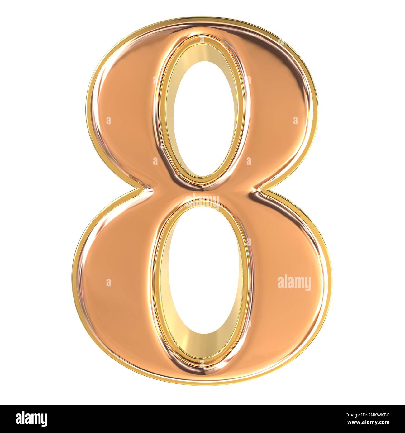 Number Gold 3d render with background Stock Photo - Alamy