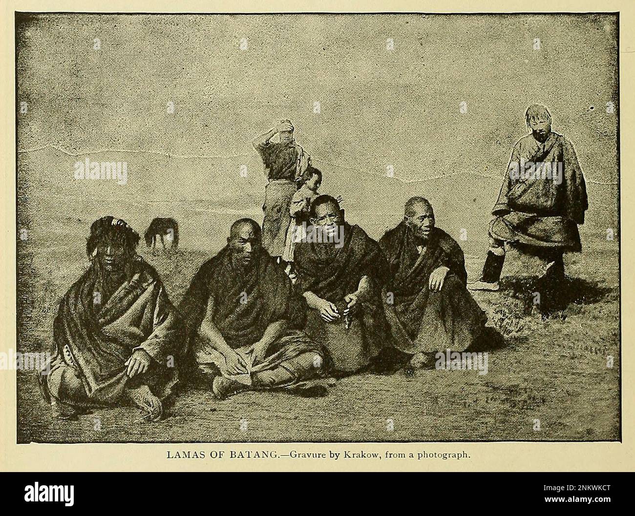 LAMAS OF BATANG Gravure by Krakow The Brown Races Malayo-Mongoloids ...