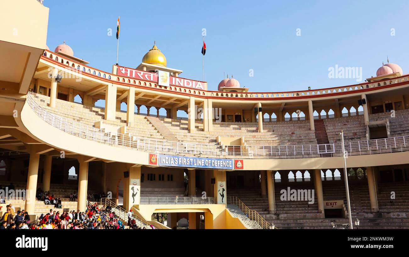 INDIA, PUNJAB, AMRITSAR, December 2022, People at Attari Border ...