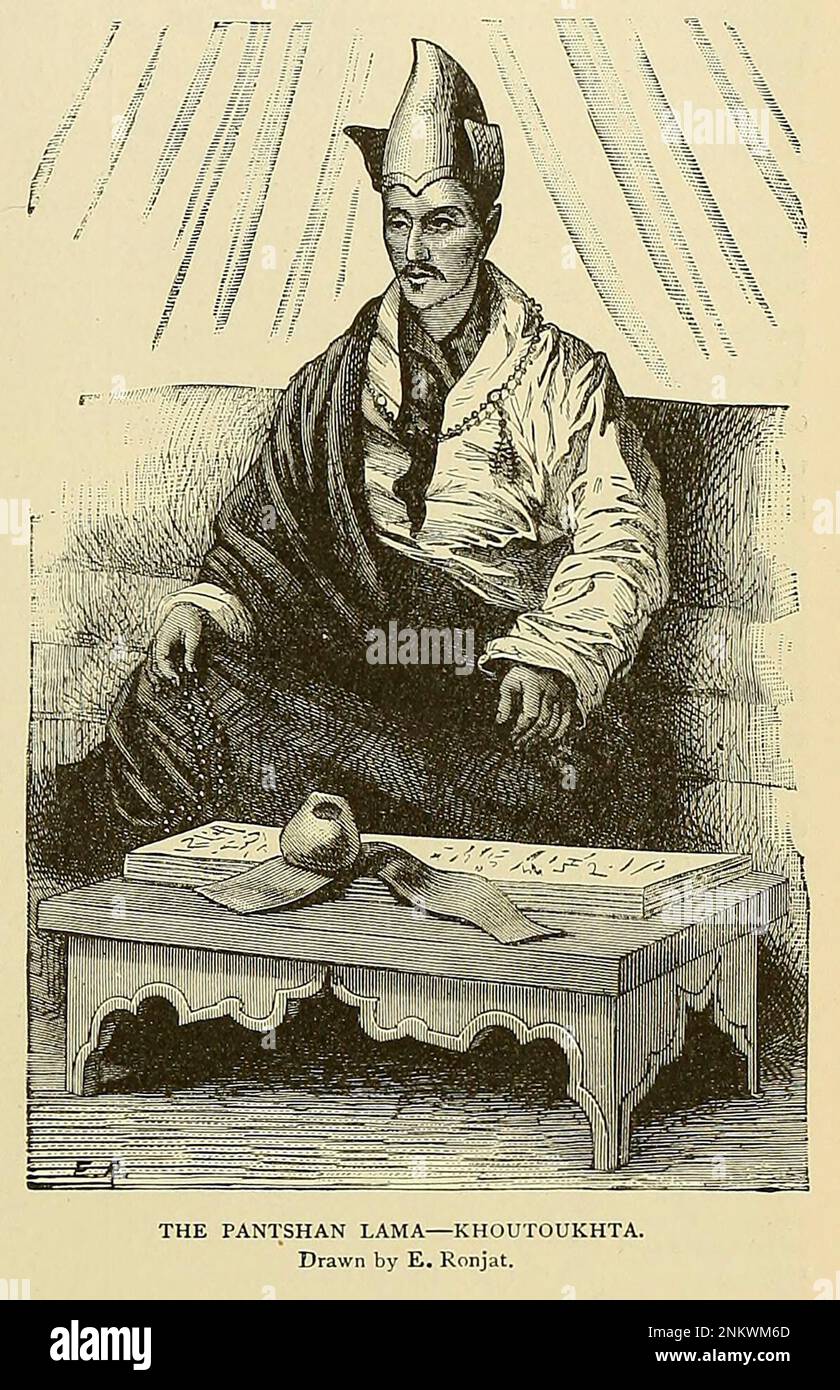 THE PANTSHAN LAMA - KHOUTOUKHTA. Drawn by E. Ronjat The Brown Races ...
