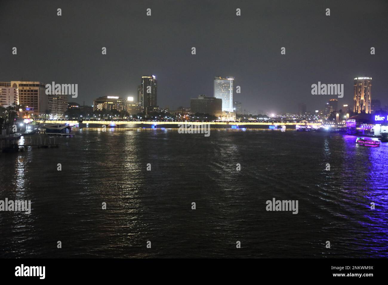 cairo from 6th of october bridge at night Stock Photo - Alamy
