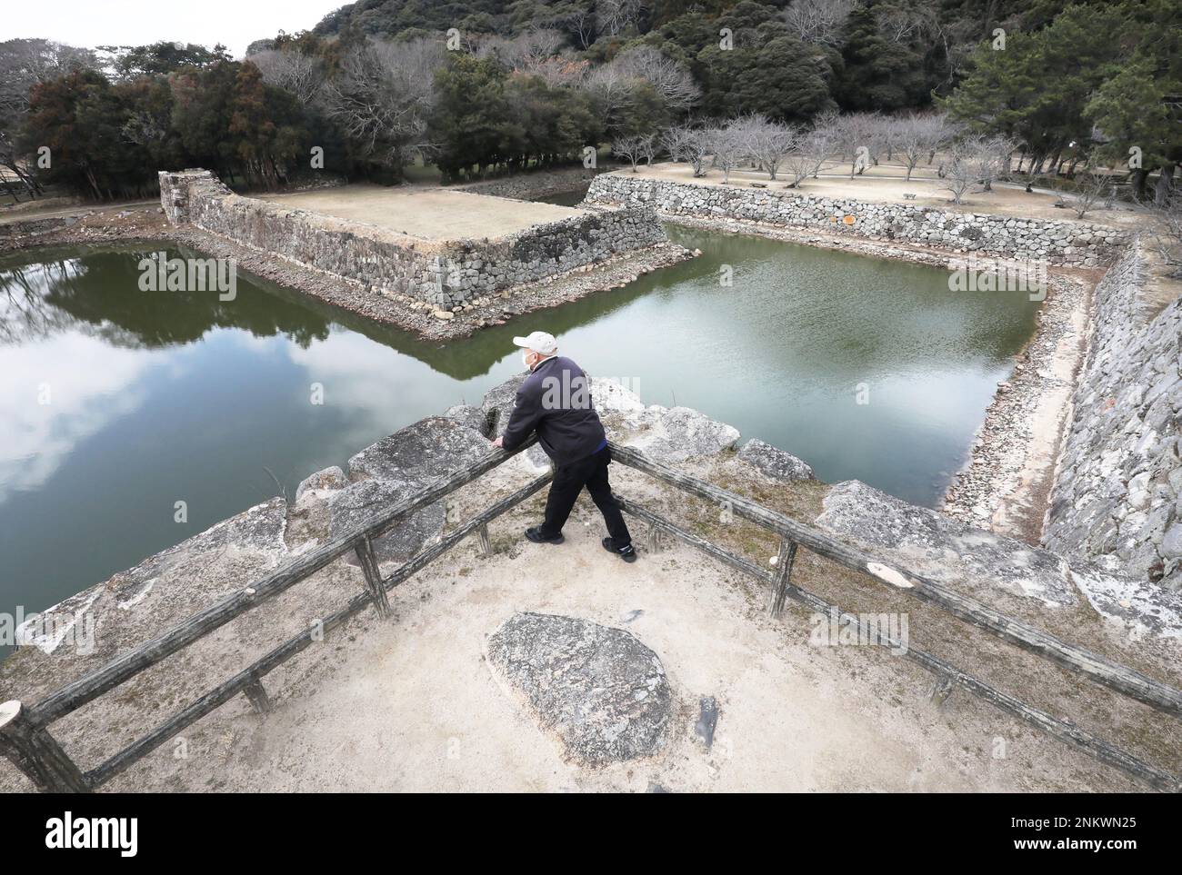 A picture shows a part of Hagi Castle remains in Hagi City, Yamaguchi ...