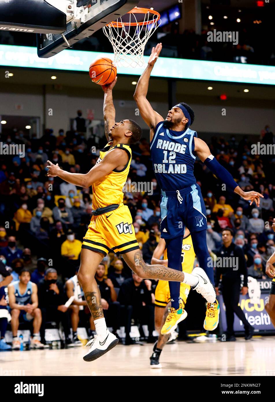 Virginia Commonwealth's KeShawn Curry shoots against Rhode Island's ...