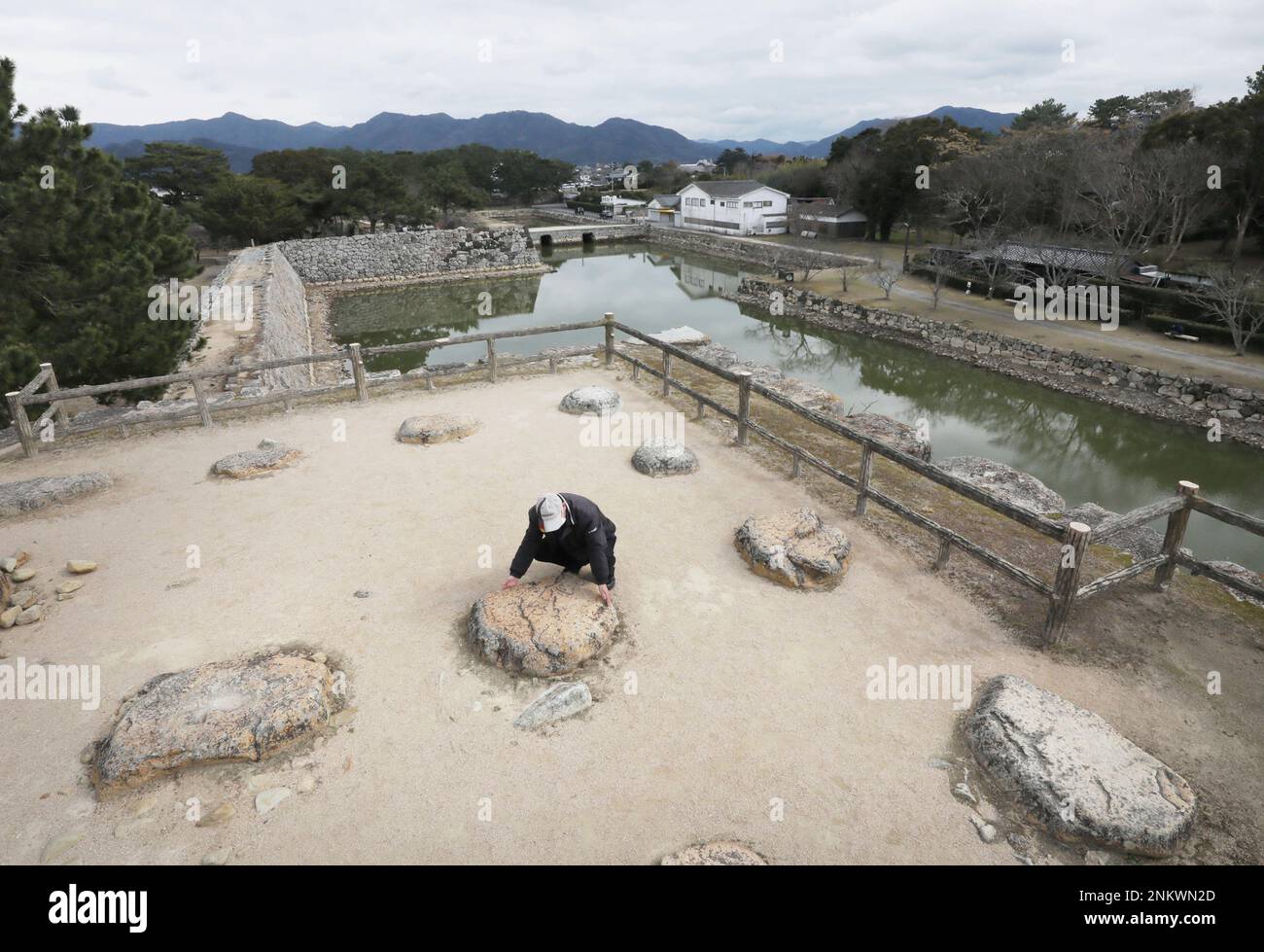 A picture shows a part of Hagi Castle remains in Hagi City, Yamaguchi ...