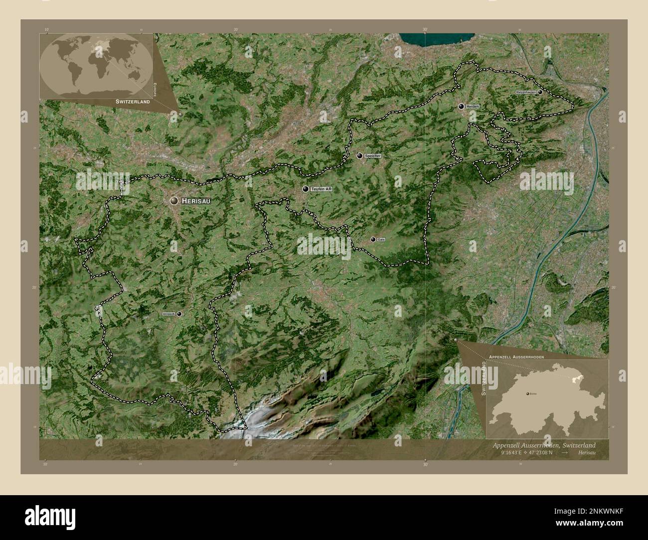 Appenzell Ausserrhoden, canton of Switzerland. High resolution ...