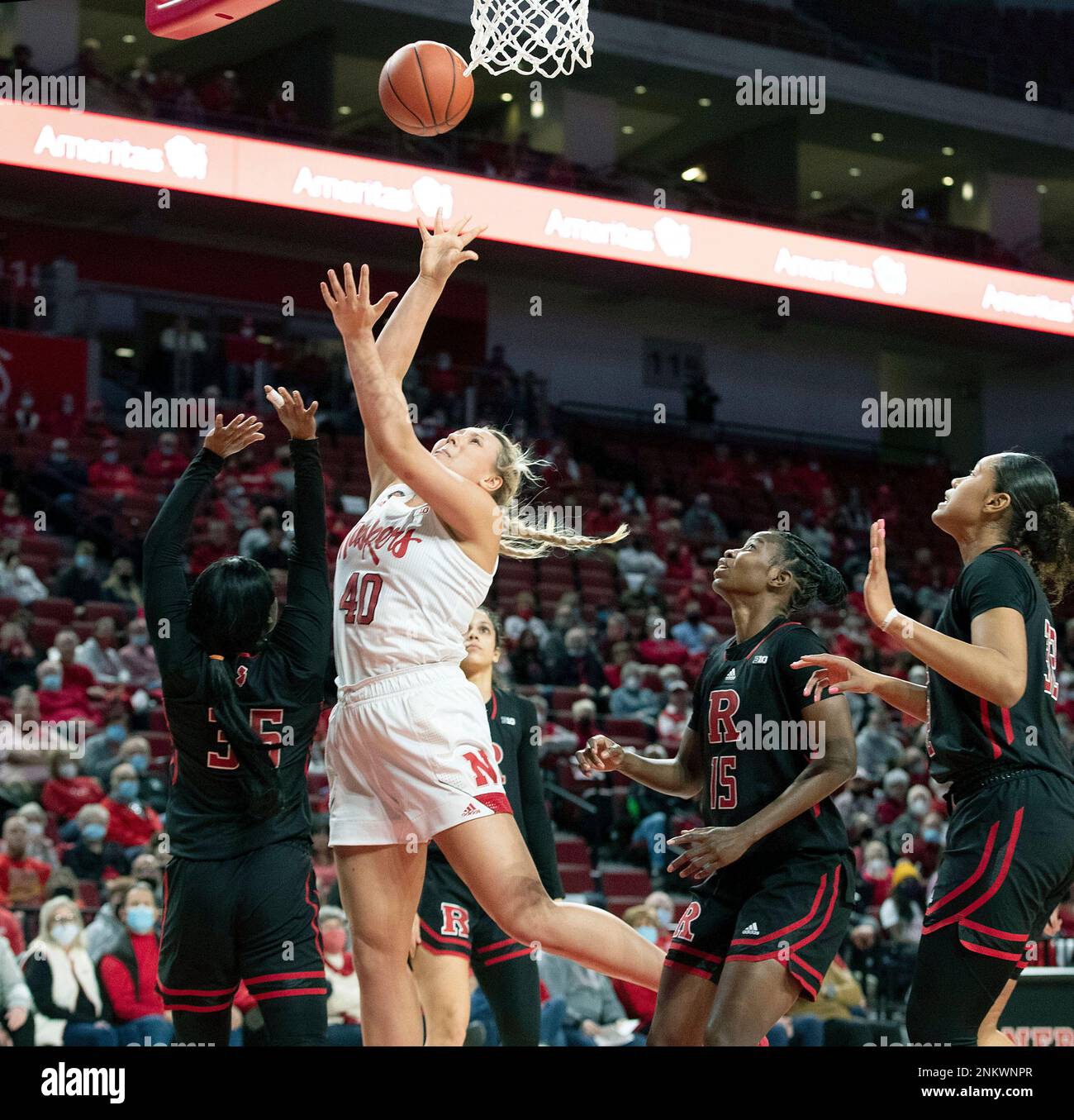 Nebraska's Alexis Markowski tries to score during their game against ...