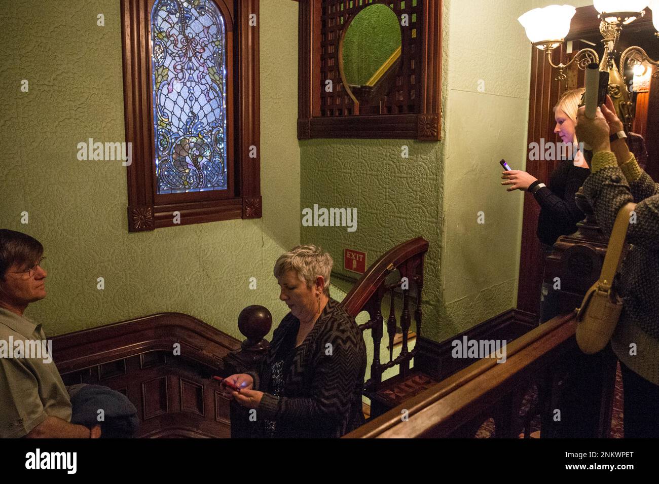 Guests take photos of the most expensive window in the Winchester ...