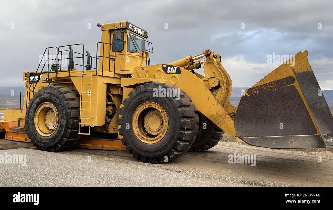 Transporting The Huge Wheel Loader To The Next Mining Site, Heavy ...