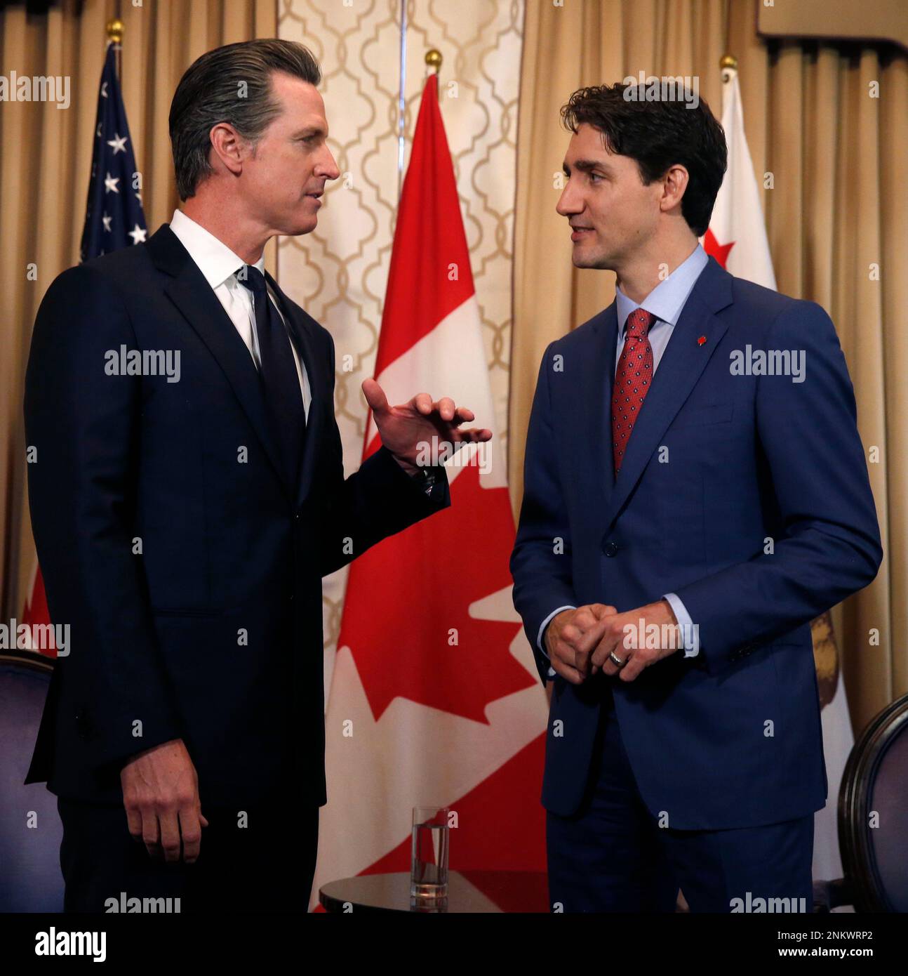 Lt. Gov. Gavin Newsom meets with Canada's Prime Minister Justin Trudeau ...