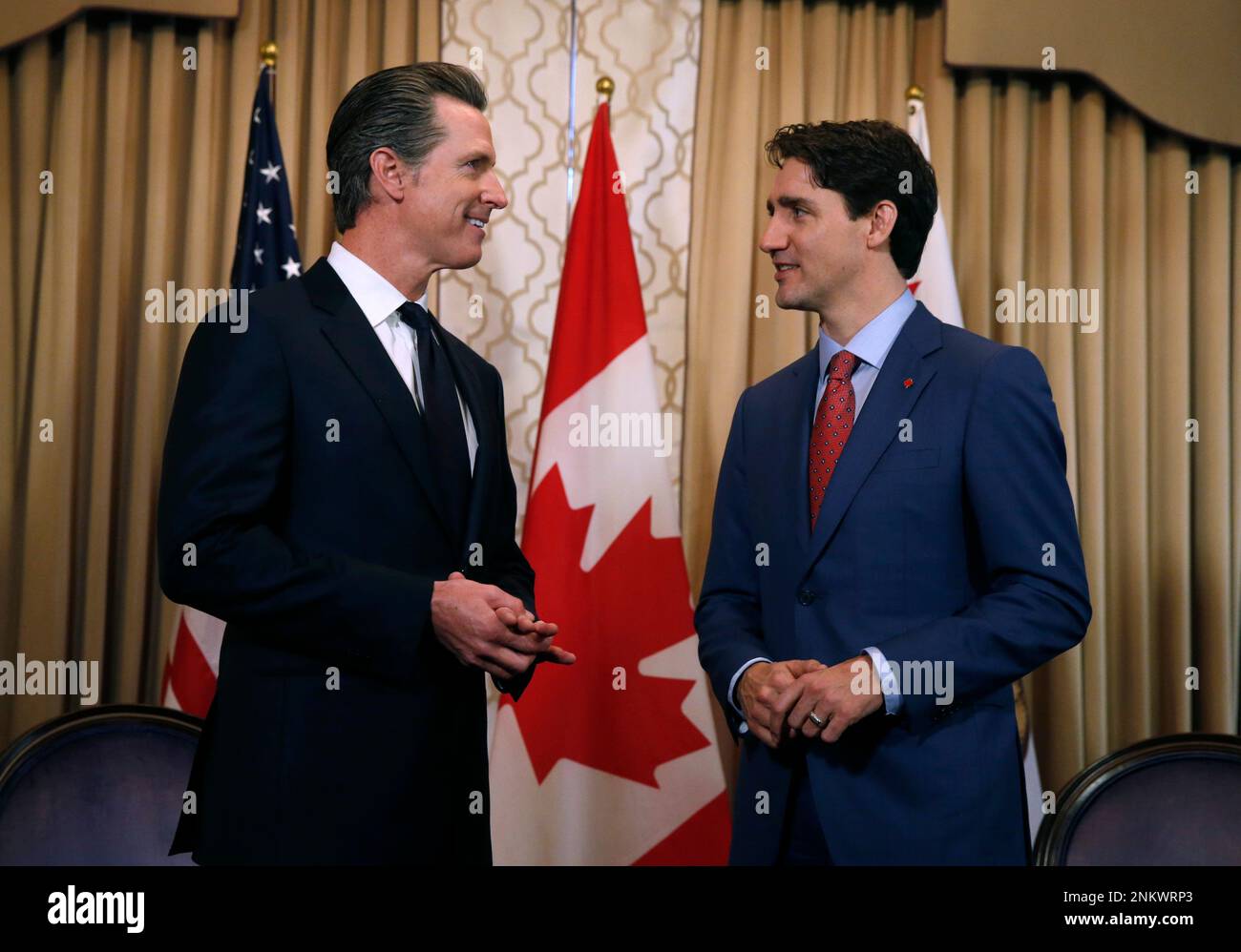 Lt. Gov. Gavin Newsom meets with Canada's Prime Minister Justin Trudeau ...