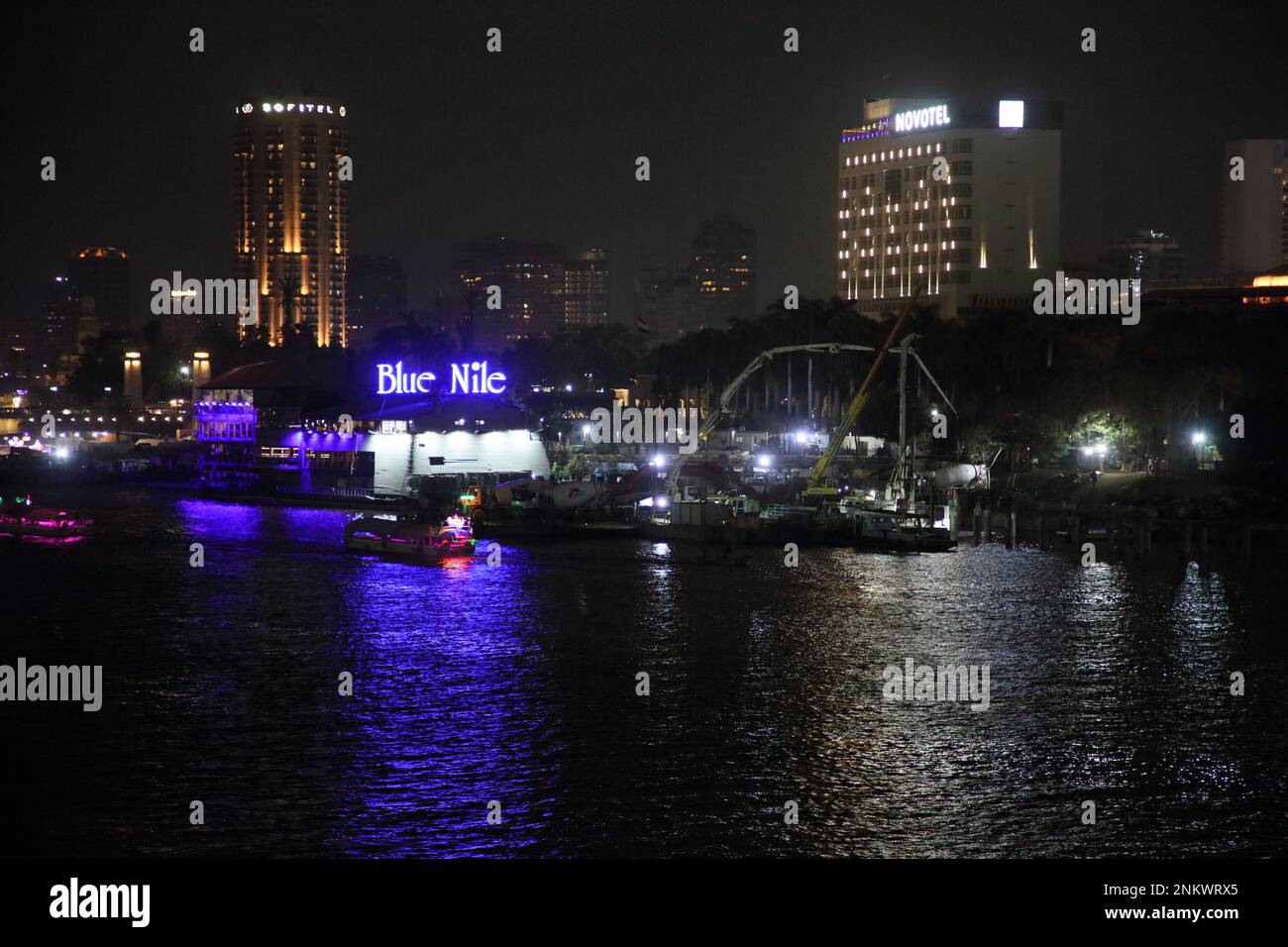 cairo from 6th of october bridge at night Stock Photo - Alamy