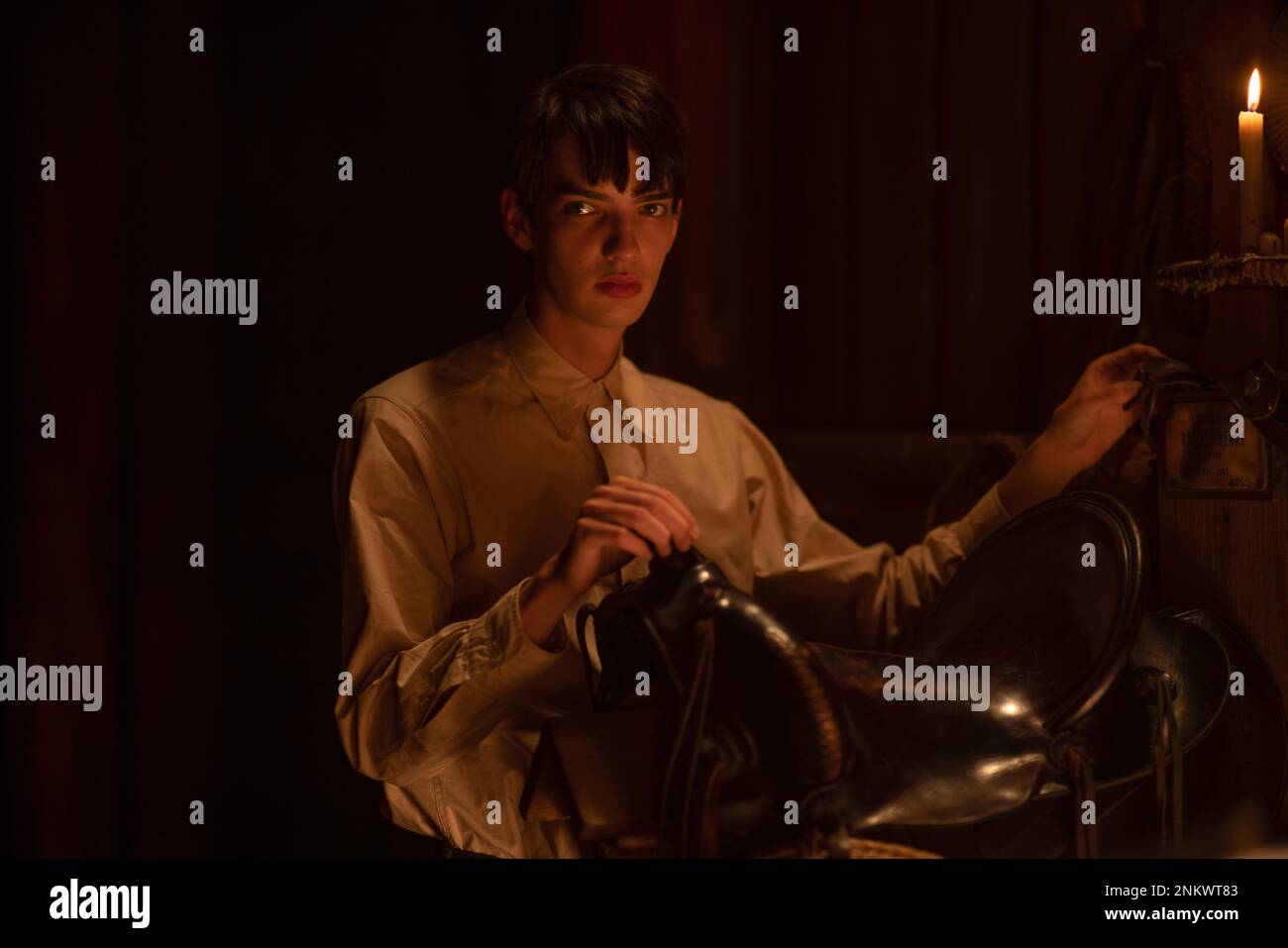 This image released by Netflix shows Kodi Smit-McPhee in a scene from ...