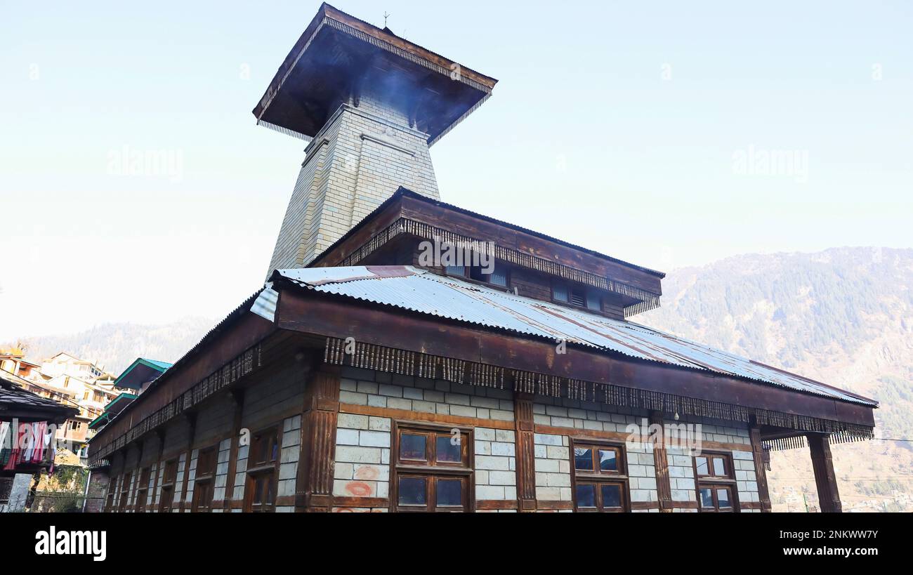 View of Manu Temple, Old Manali, Himachal Pradesh, India Stock Photo ...