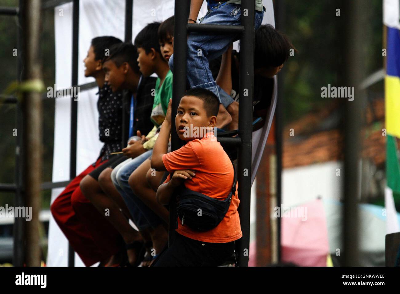 People watch the performance of the Kuda Lumping or locally known as ...