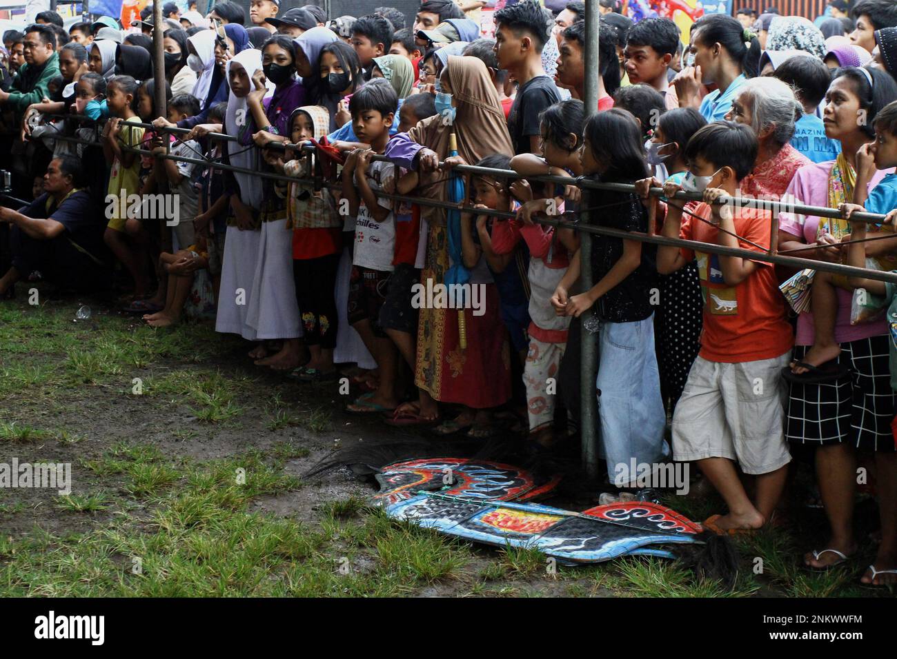 People watch the performance of the Kuda Lumping or locally known as ...