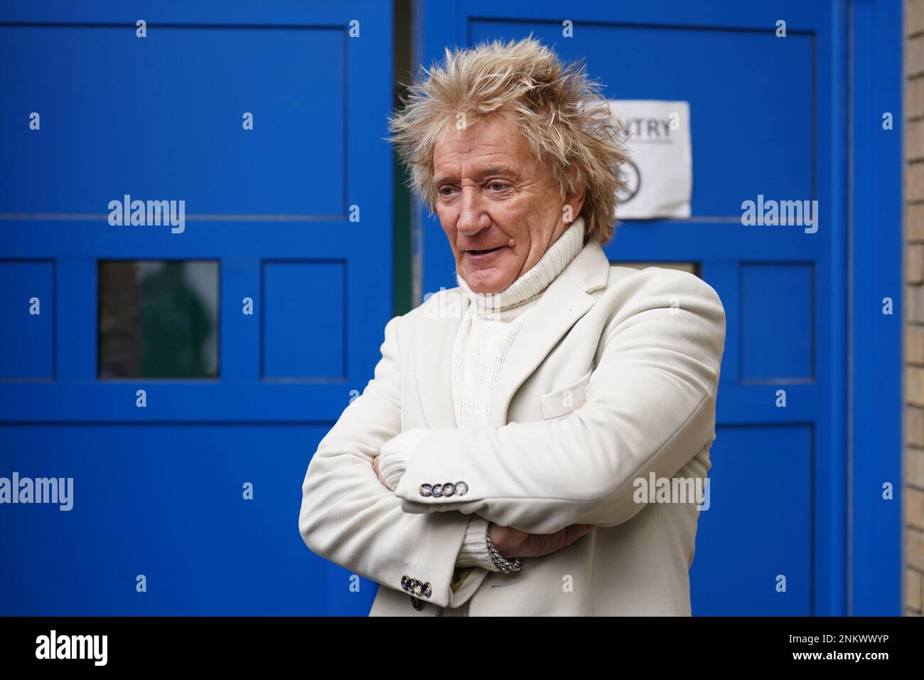 Sir Rod Stewart during a visit to the Princess Alexandra Hospital in ...