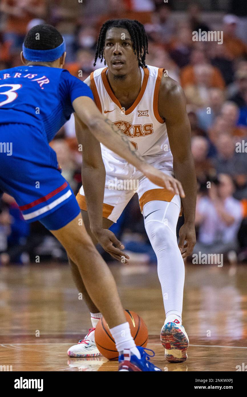 Feb 07, 2022. Marcus Carr #2 of the #20 Texas Longhorns in action vs ...