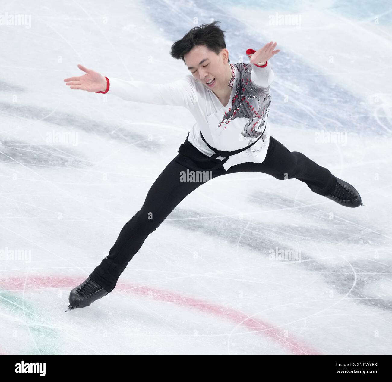 FILE: U.S. figure skater Vincent ZHOU performs during team event men single free skating at ...
