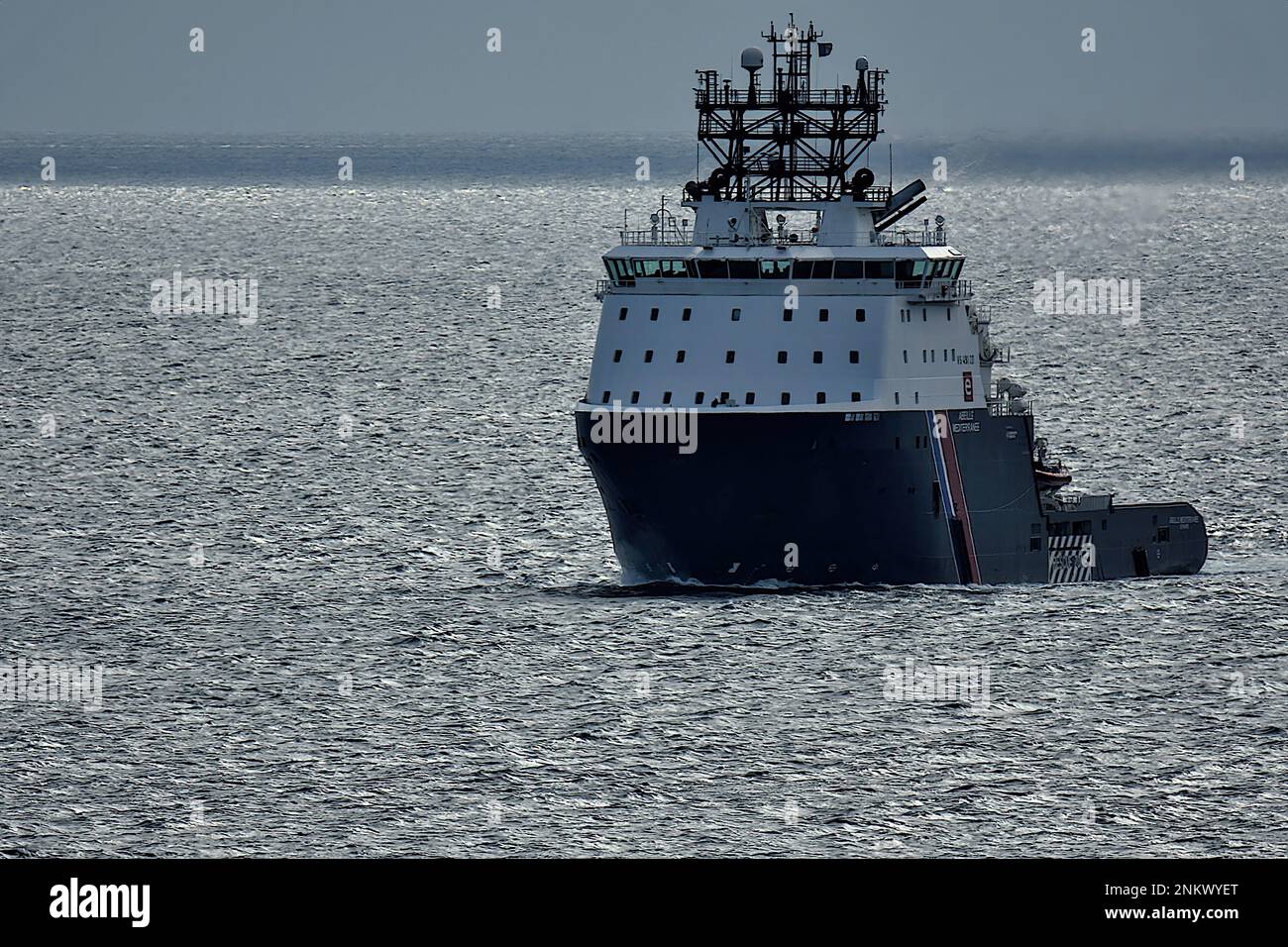 The tug supply vessel Abeille Mediterranee arrives at the French ...