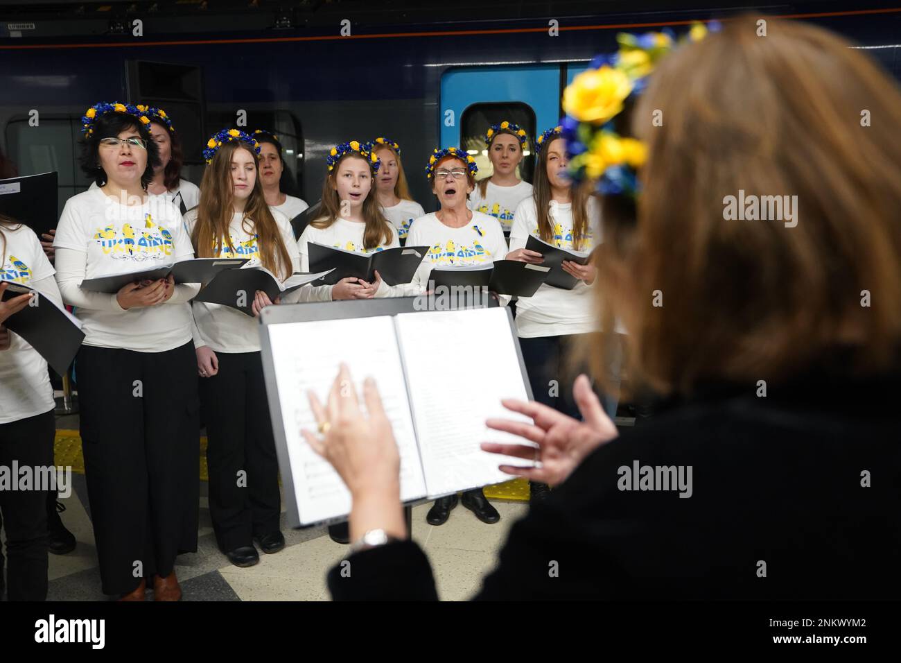 Members of the Canterbury Ukraine choir sing at the Southeastern ...
