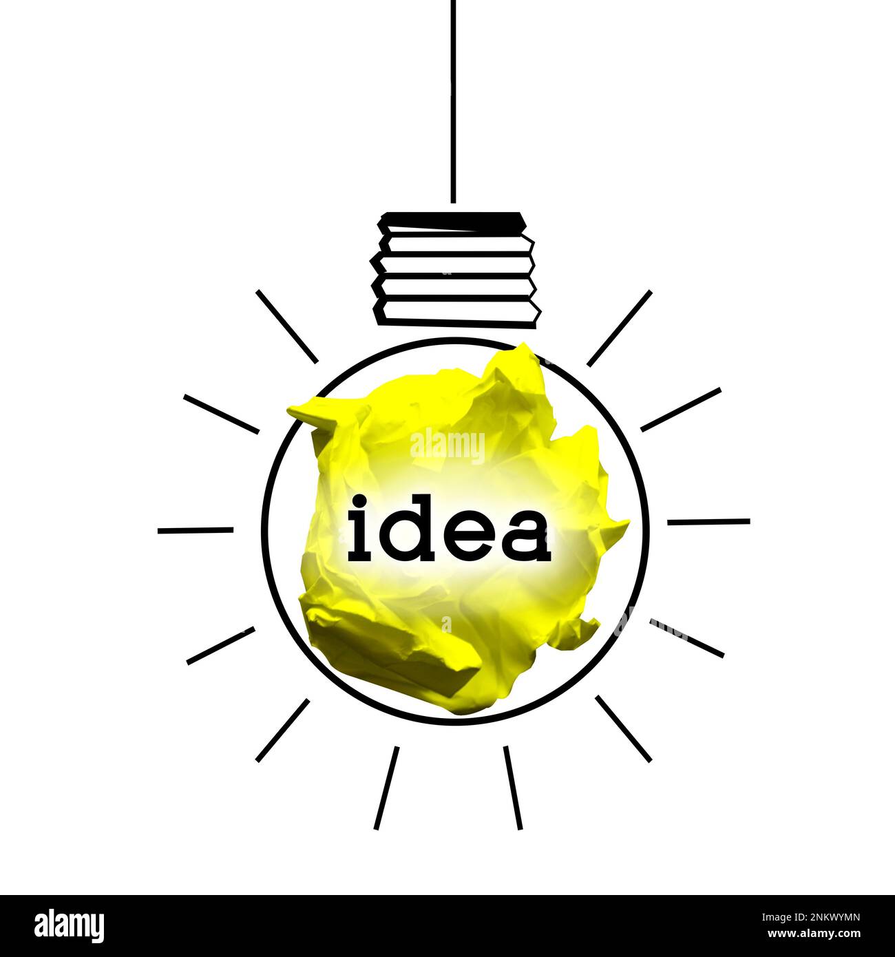 Hanging paper ball light bulb - idea, creativity concept Stock Photo ... Hanging paper ball light bulb - idea, creativity concept Stock Photo ...