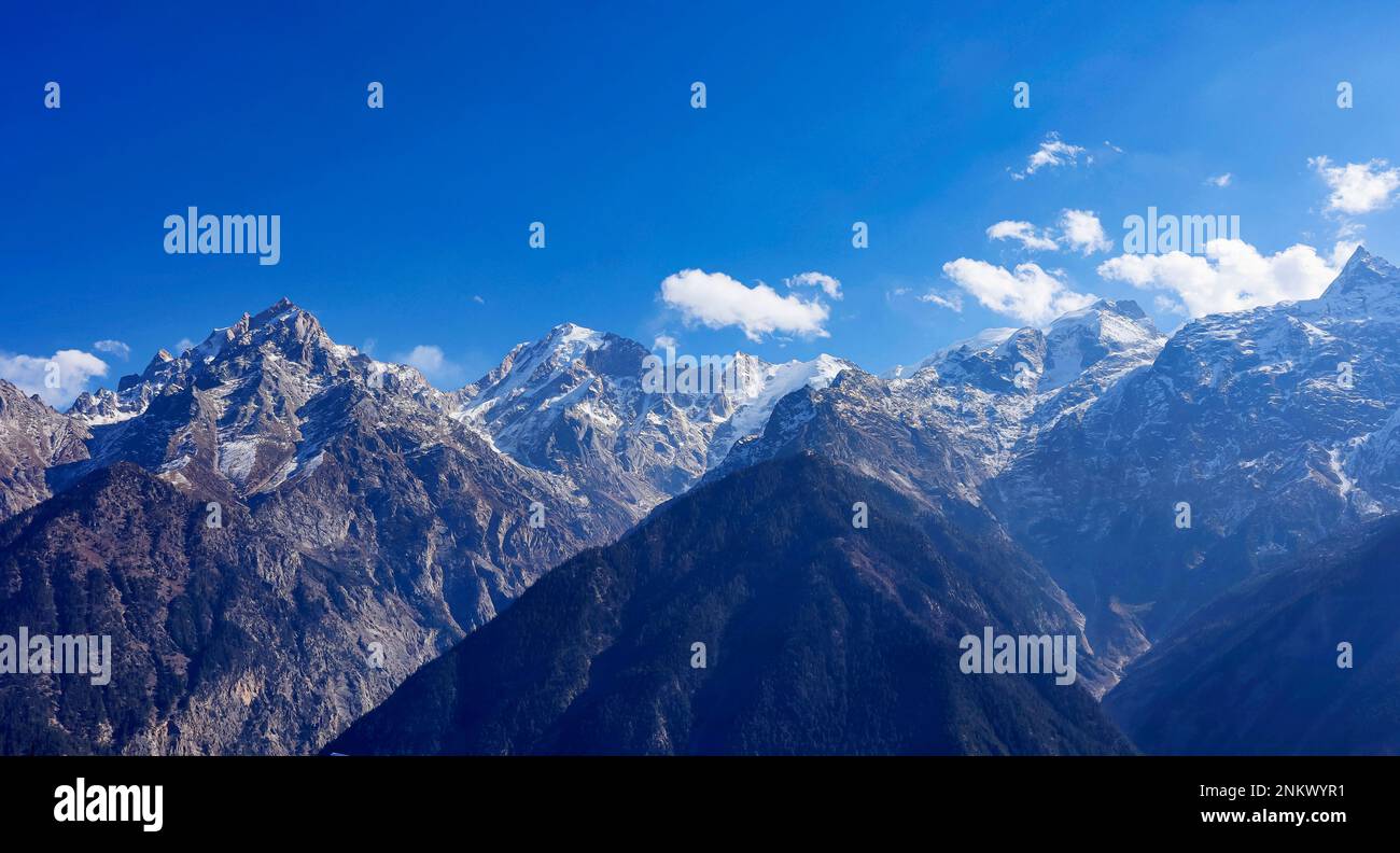 View of Kinnaur Kailash Mountain, Kinnaur, Himachal Pradesh, India ...