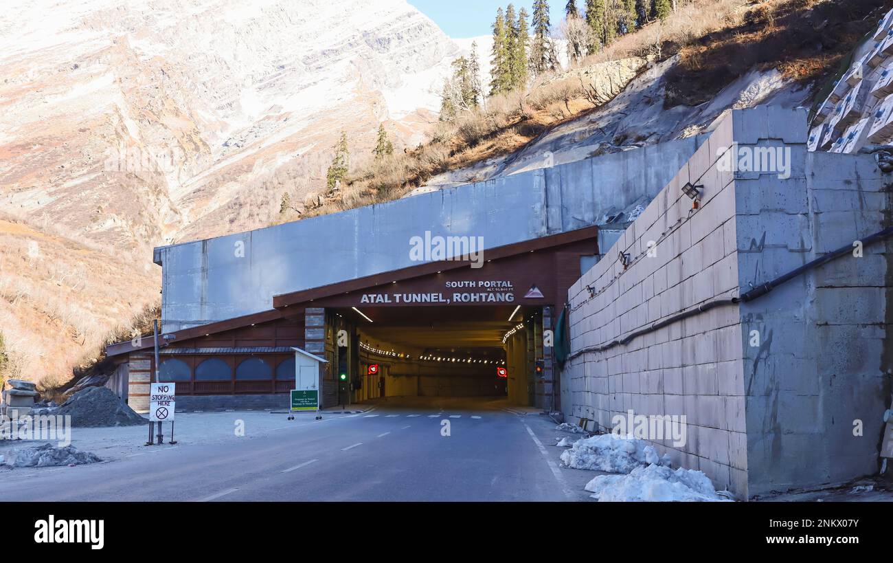 View of Atal Tunnel, Longest Tunnel of India 9.1KM Length, Rohtang Pass ... View of Atal Tunnel, Longest Tunnel of India 9.1KM Length, Rohtang Pass ...
