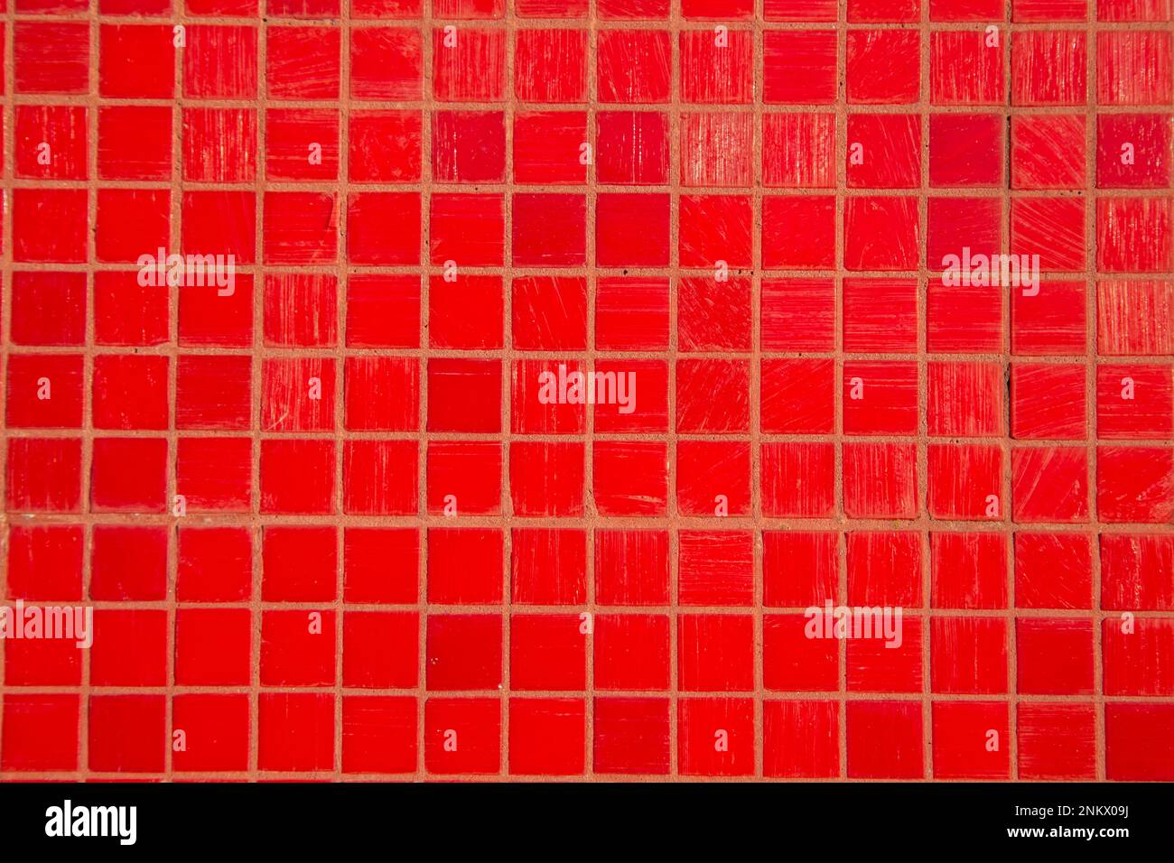 Small red tiles background in a wall in lisbon Stock Photo - Alamy