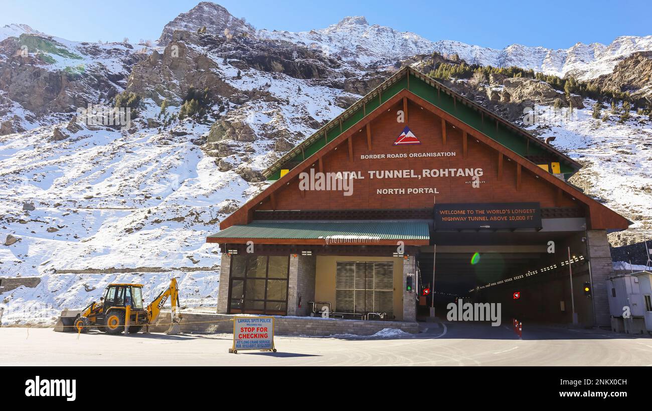 North Portal of Atal Tunnel, Rohtang Pass, Sissu, Himachal Pradesh ...