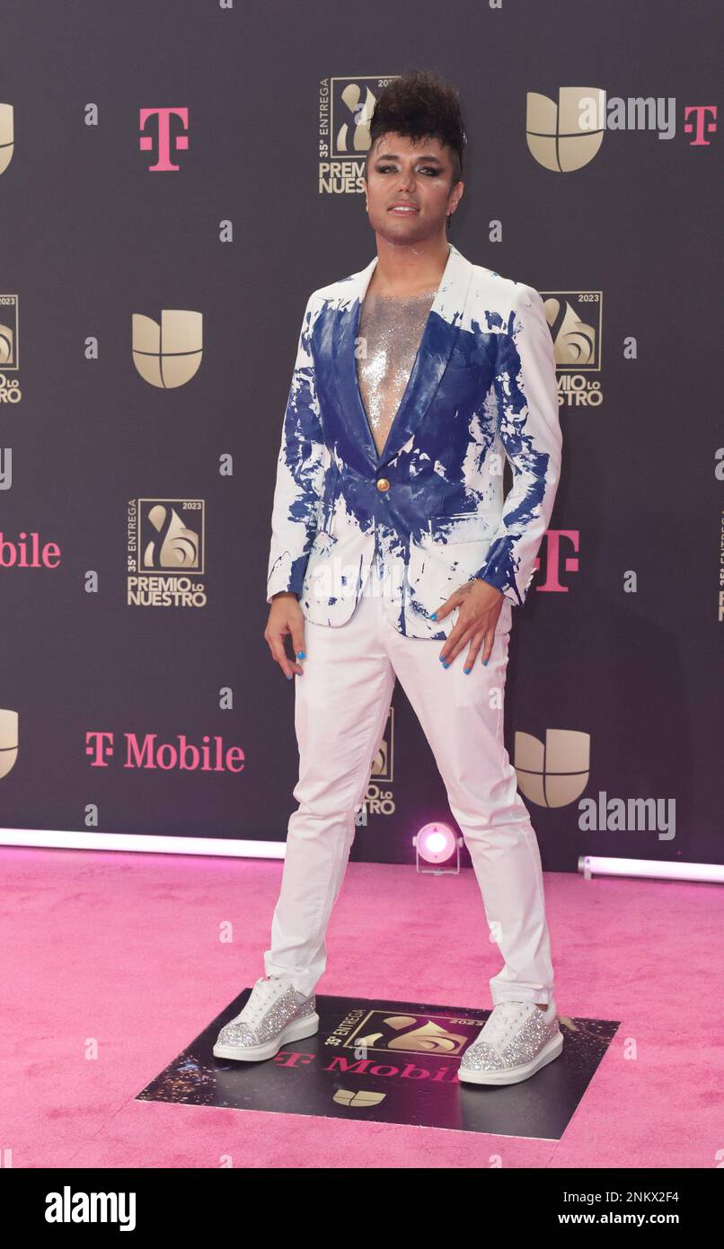 Miami, United States. 23rd Feb, 2023. Fedro walks the red carpet at the ...