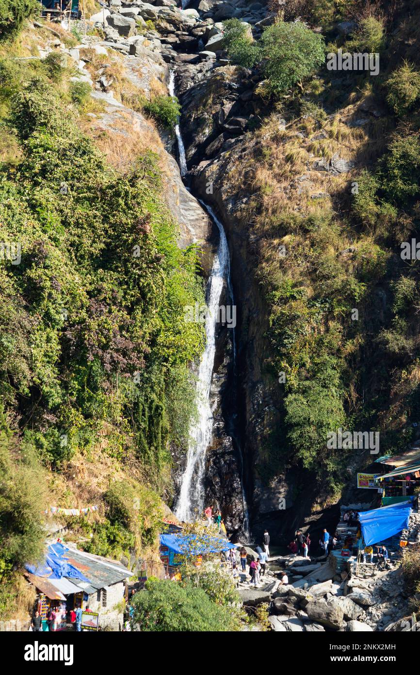 INDIA, HIMACHAL PRADESH, DHARAMSHALA, December 2022, Tourist at Bhagsu ...