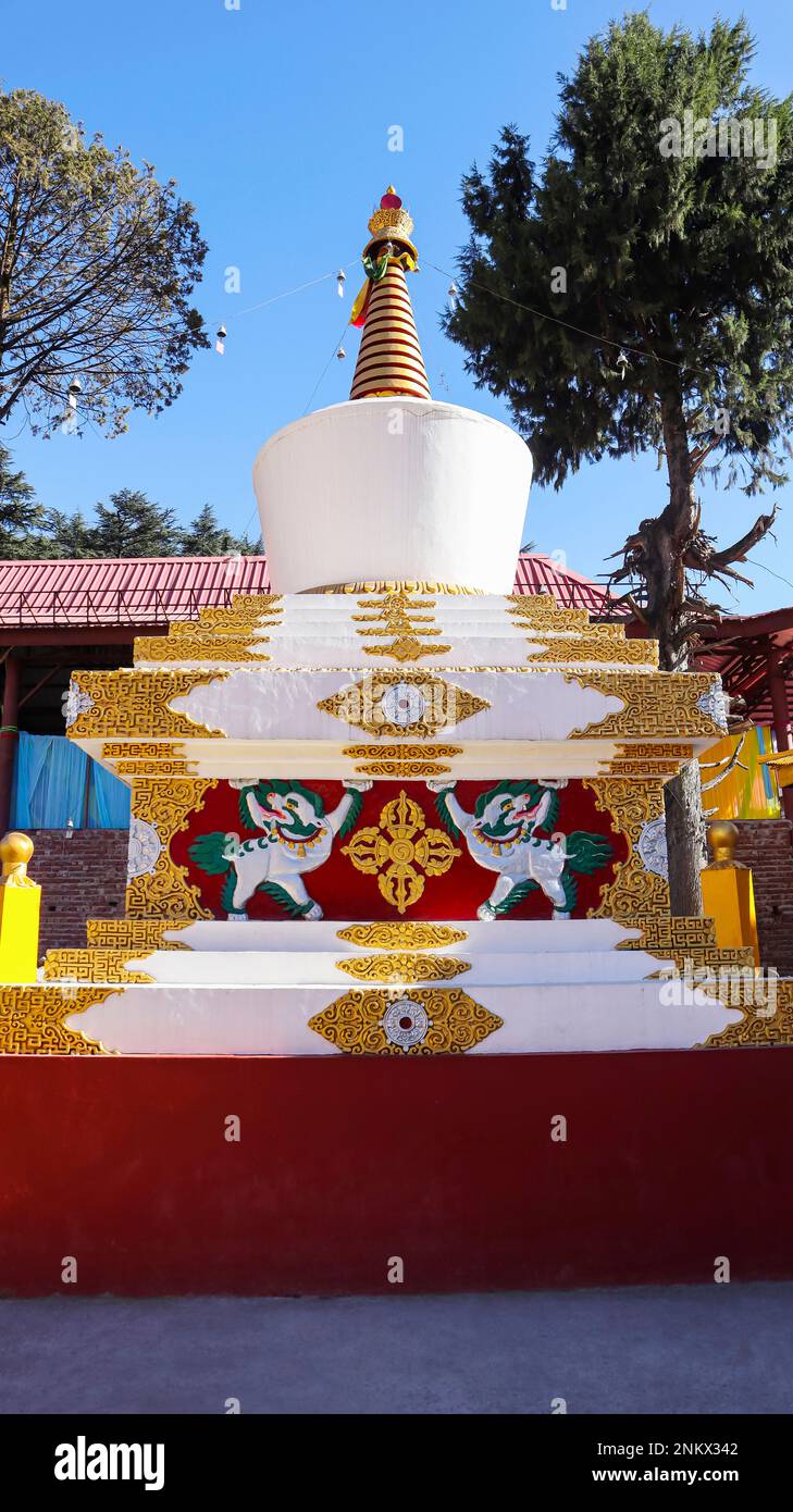 View of Gompa inside the Himalayan Nyingmapa Buddhist Monastery, Manali ...