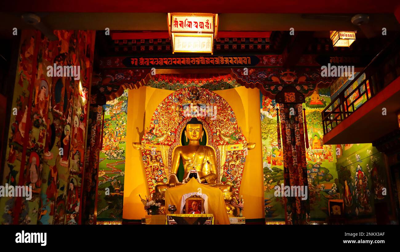 Statue of Lord Buddha in the Norbulingka Monastery, Dharamshala ...