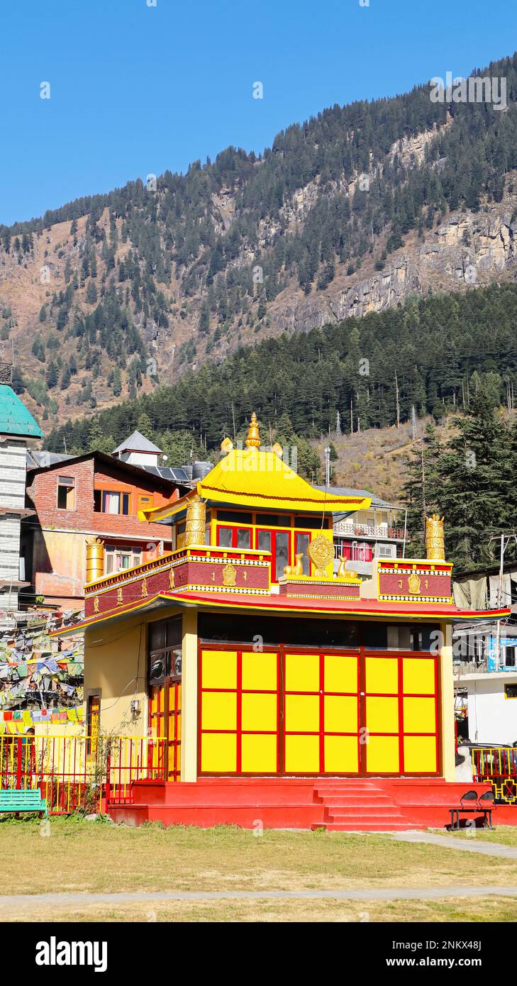 View of Himalayan Nyingmapa Buddhist Monastery, Manali, Himachal ...