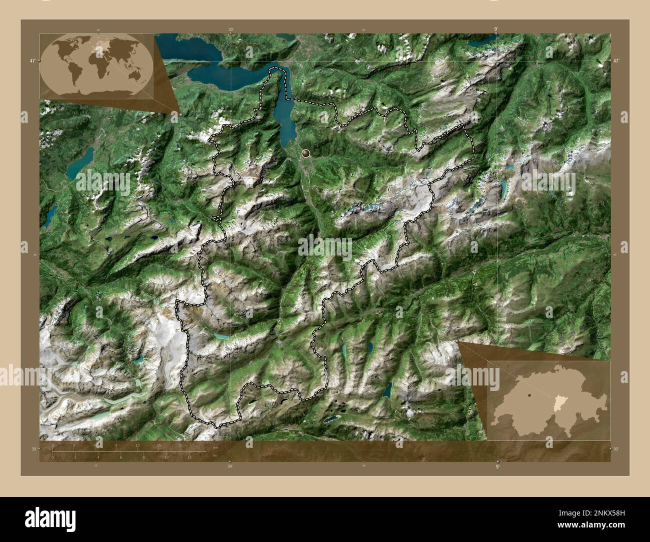 Switzerland canton uri satellite hi-res stock photography and images ...